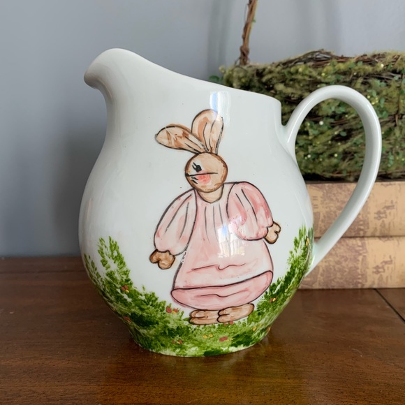 Vintage | Accents | Vintage Hand Painted Rabbit Pitcher | Poshmark